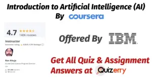 Introduction to Artificial Intelligence (AI) - Quiz Answers | Quizerry